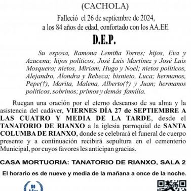 Decesos Tanatorio de Rianxo