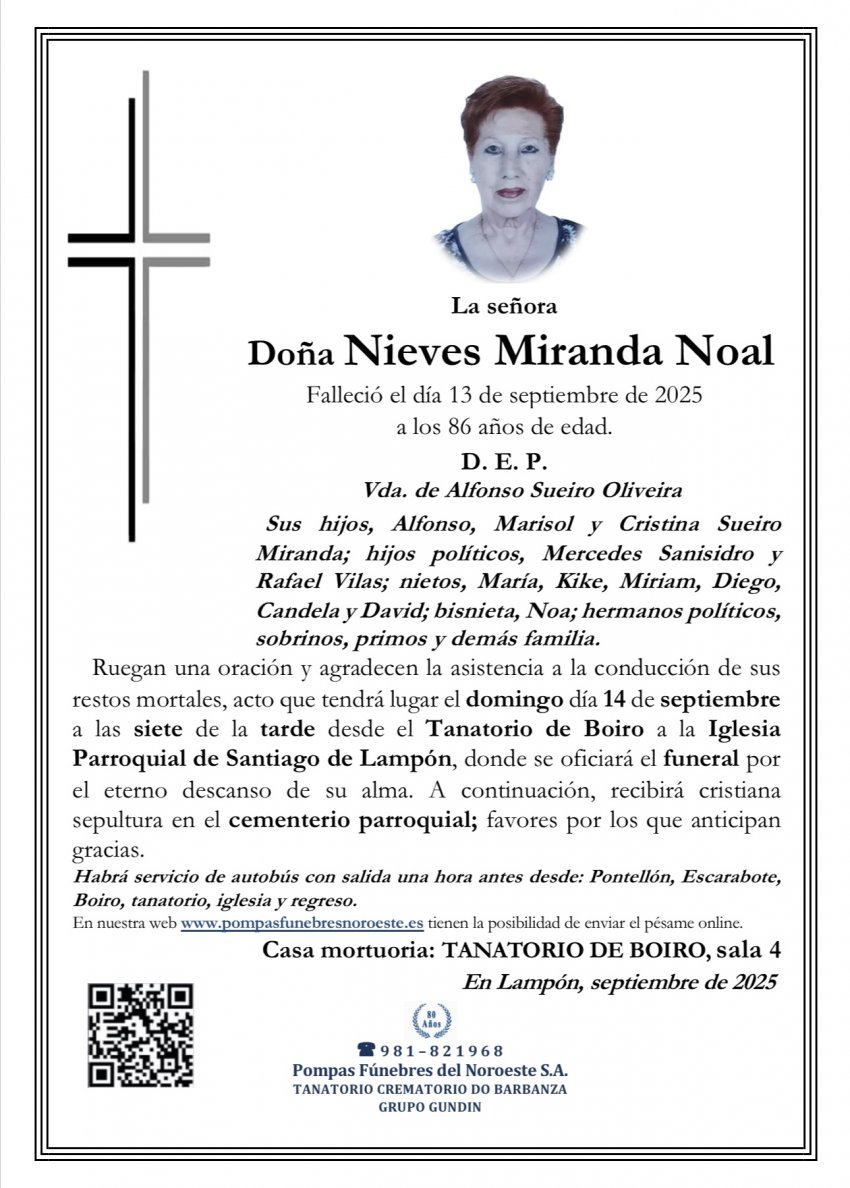 Doña Nieves Miranda Noal