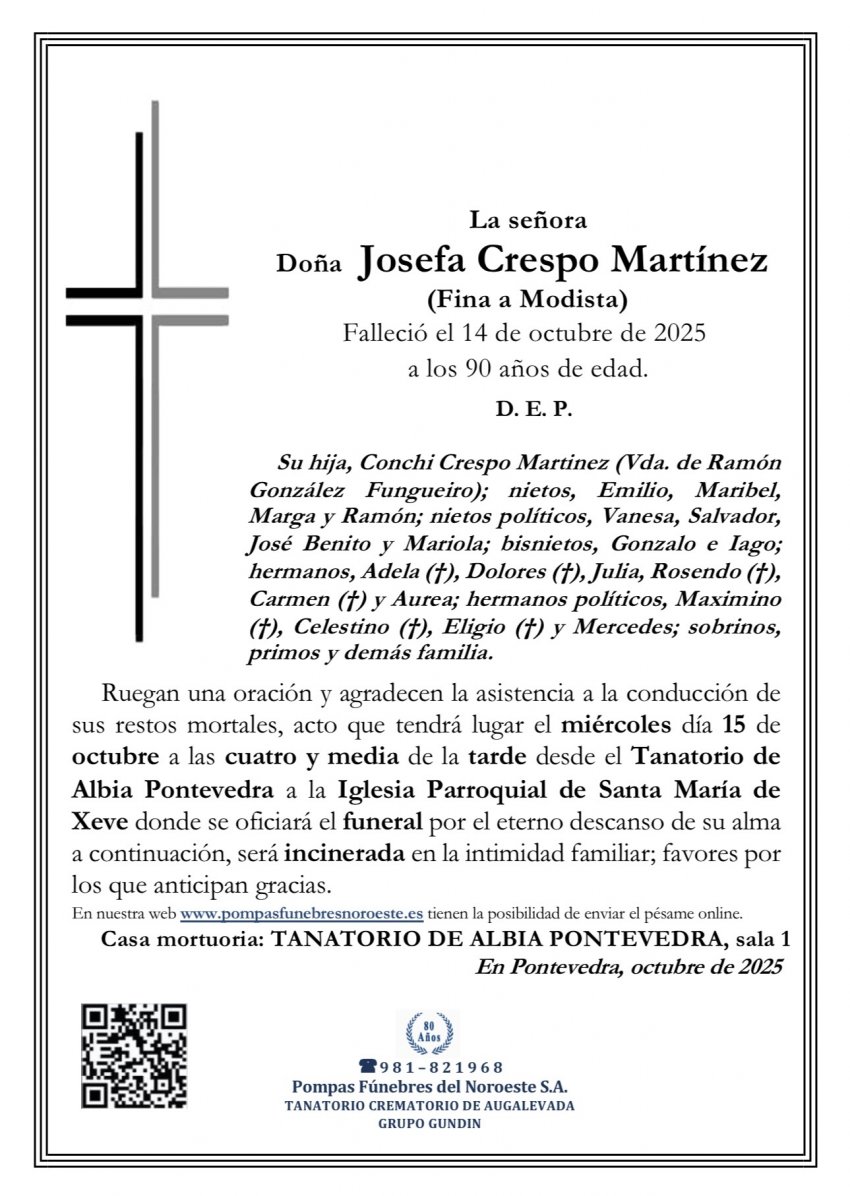 Doña Josefa Crespo Martínez