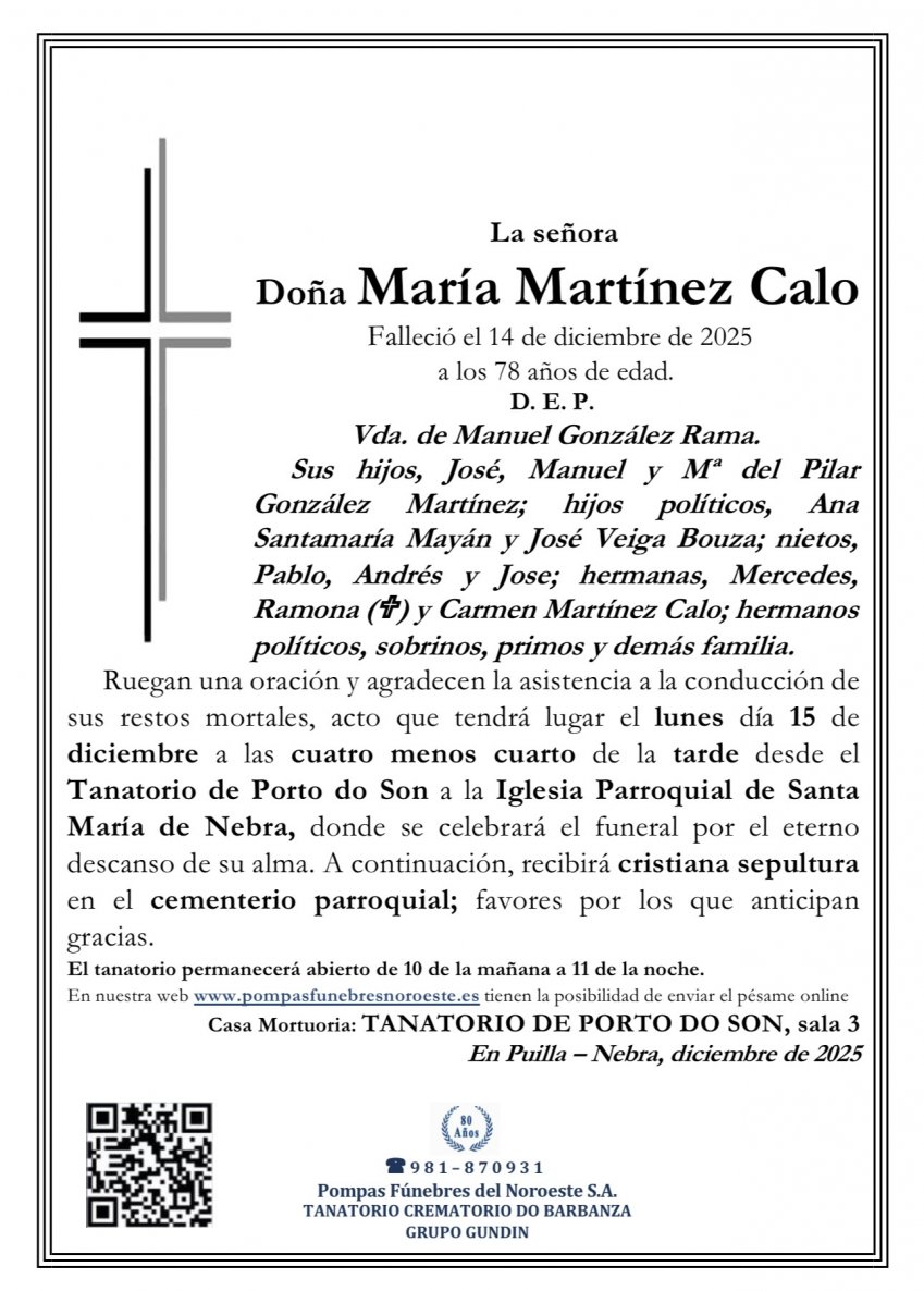 Doña María Martínez Calo