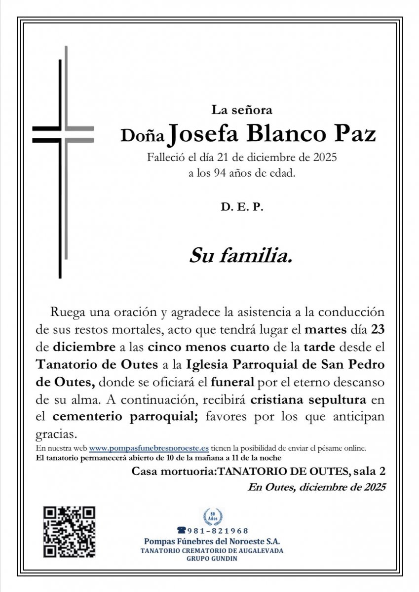 Doña Josefa Blanco Paz