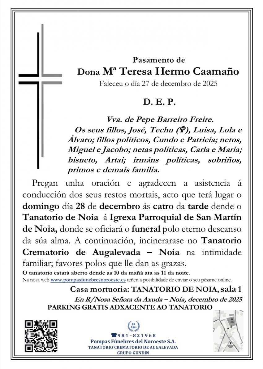 Dona Mª Teresa Hermo Caamaño